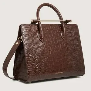Strathberry | Bags | Strathberry Crocembossed Leather Midi Tote In ...